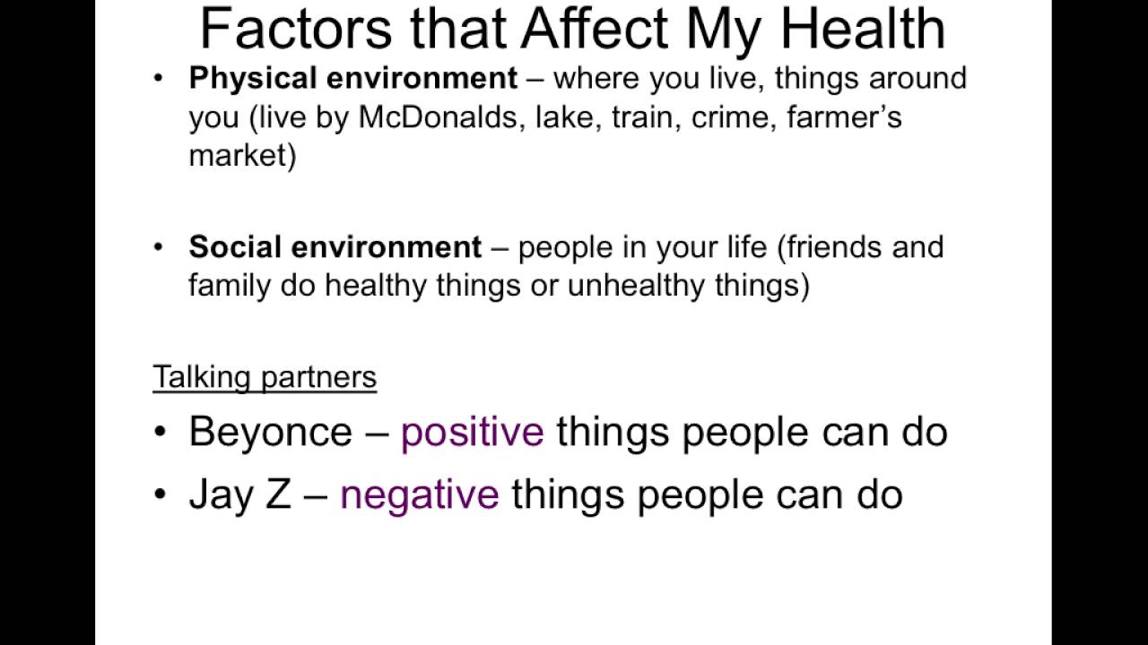 Factors that affect our health ppt - YouTube