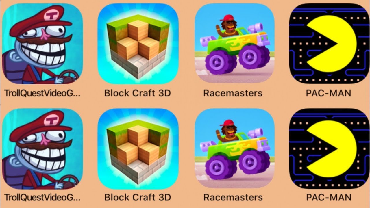 Troll Quest Video Games 2,Block Craft 3D,Racemasters,PAC MAN - YouTube