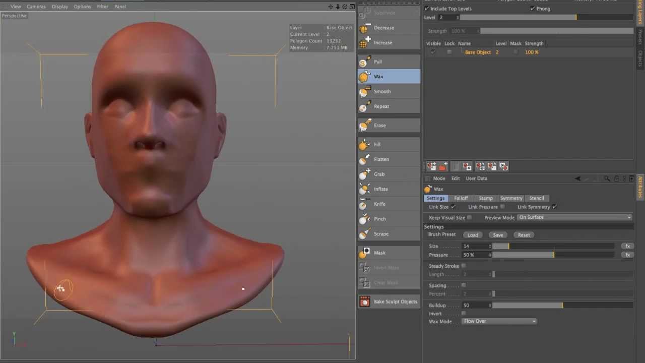 I sculpt with Cinema 4D, video tutorial - YouTube