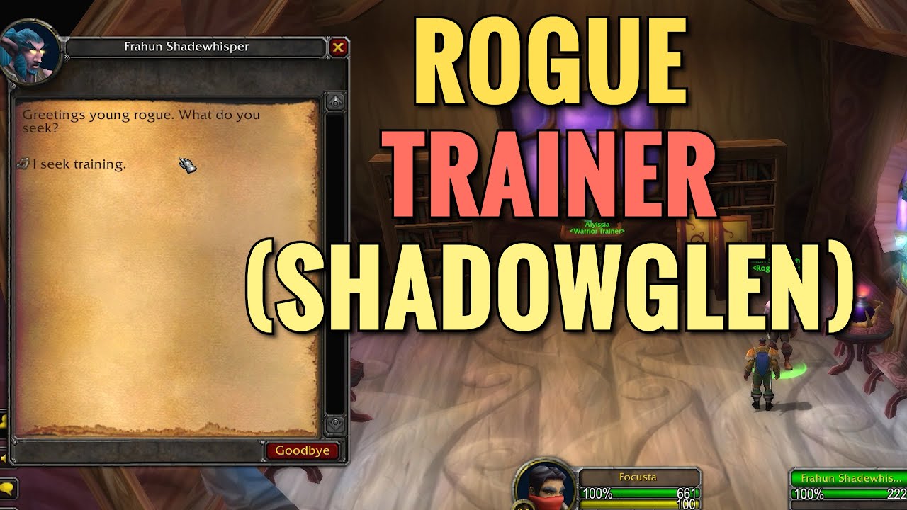 Shadowglen Rogue Trainer (WoW Classic) - YouTube