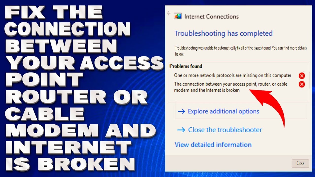 How To Fix The Connection Between Your Access Point, Router or Cable ...