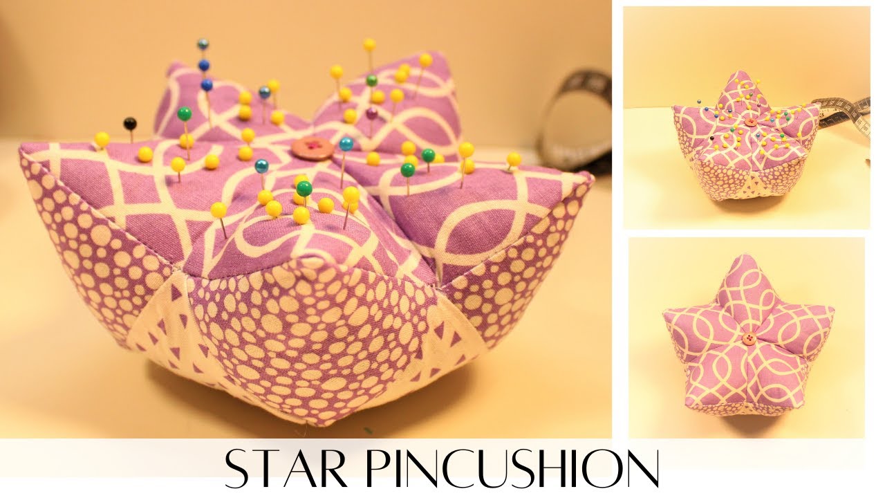 DIY Star Pincushion/Pincushion Tutorial/Scrap Fabric Idea/Decorative Idea - YouTube
