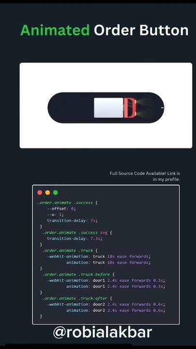 Animasi Tombol Pesanan dg CSS , HTML DAN JAVASCRIPT #fyp #coding # ...
