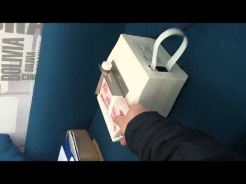 Note Strapping Machine BM320 with open movable platform - YouTube