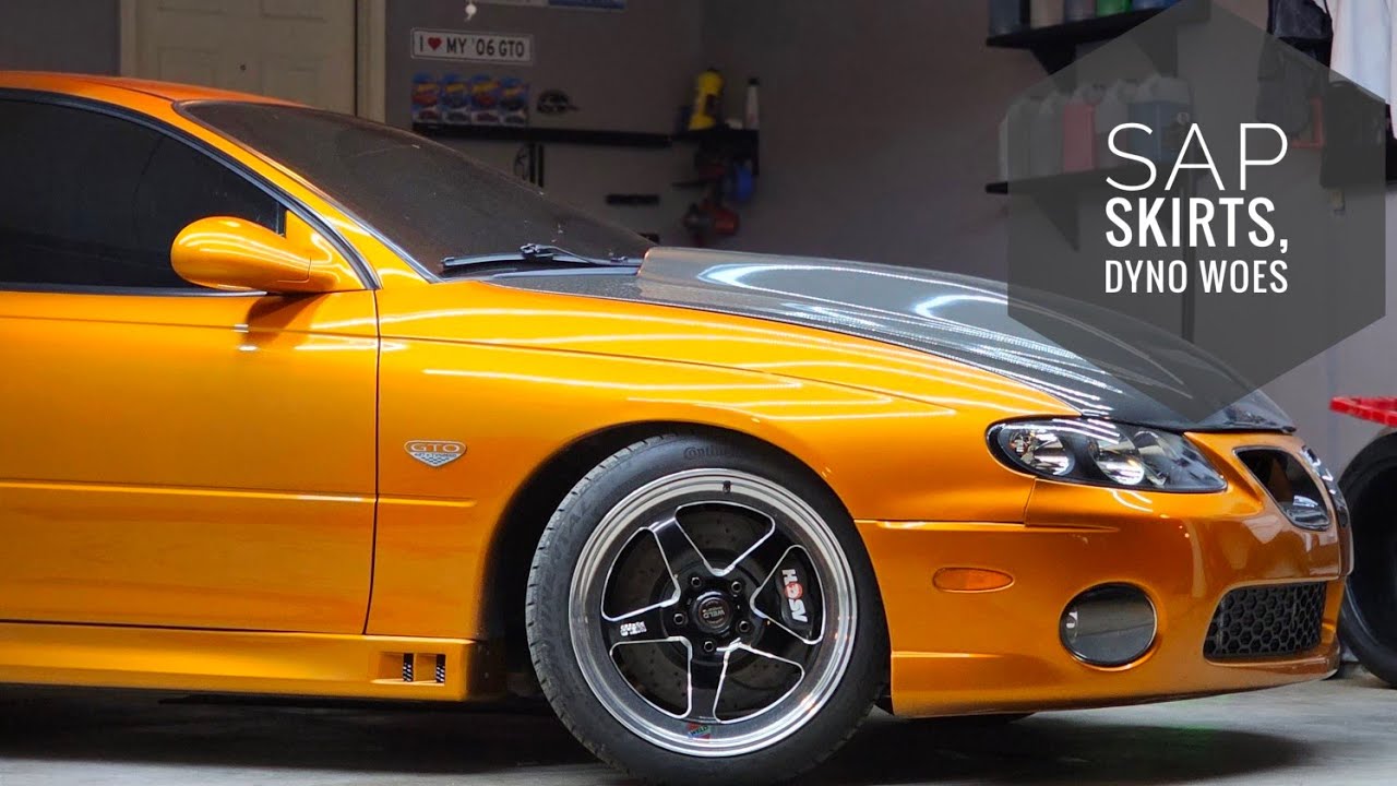 Blown GTO Dyno Problems, SAP Skirts Installed - YouTube