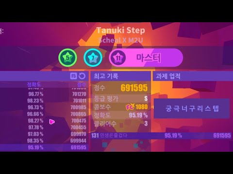 [Muse Dash] Tanuki step(Master, LV11) Full combo 95.19% (feat. 리듬게임 디코방 ...