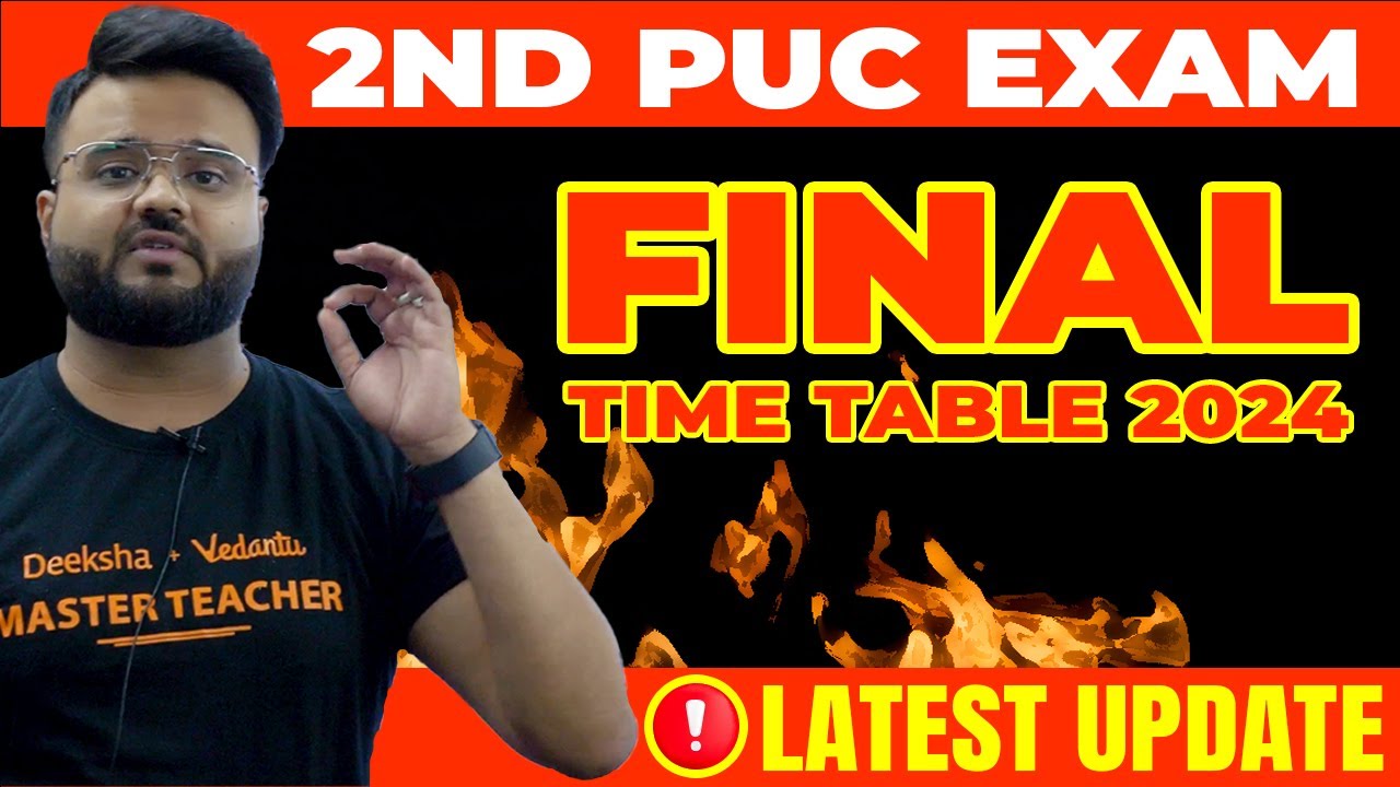 2nd PUC 2024 New Time Table | 2nd PUC Latest Update | Changes and ...