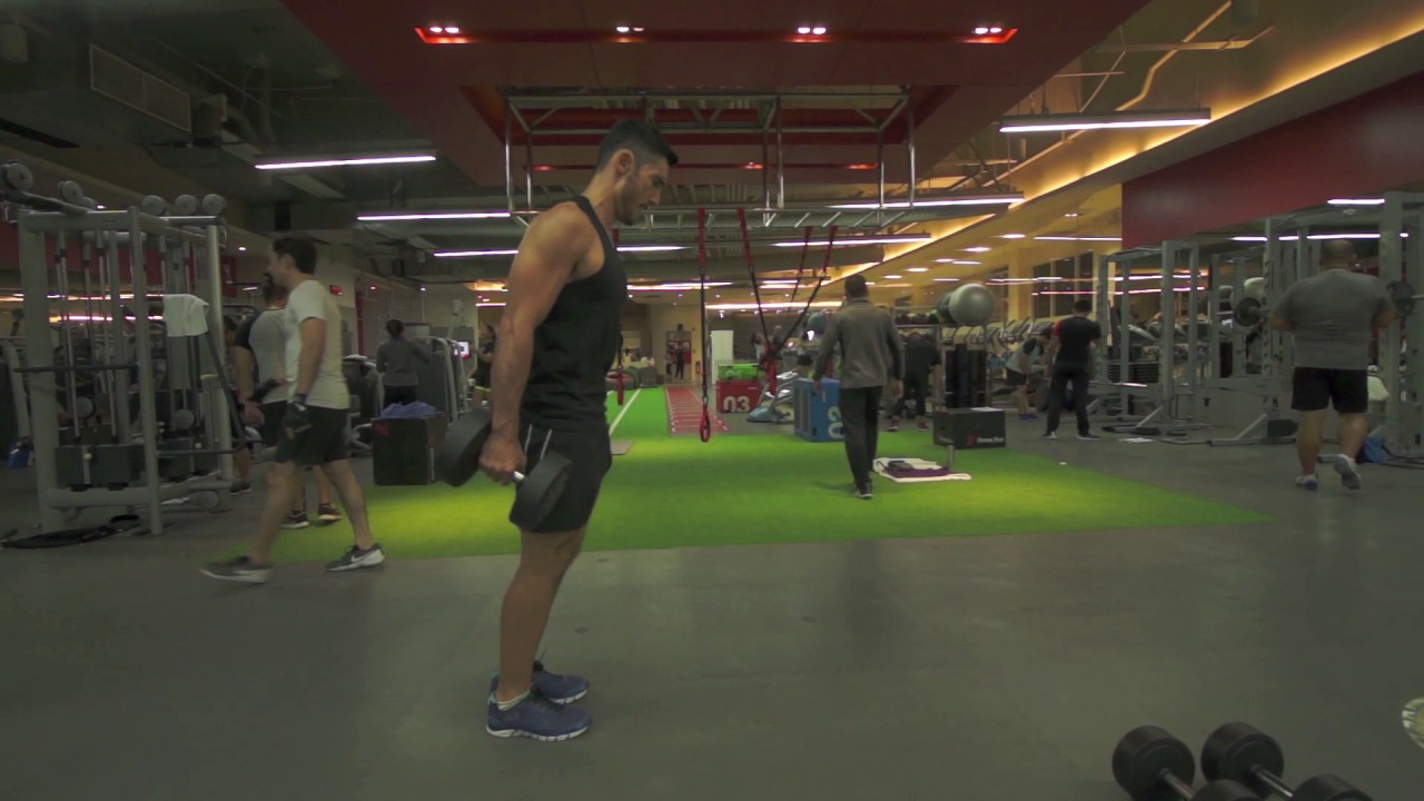 Chris Everingham - Dumbbell alternating lunge - leg exercise - YouTube