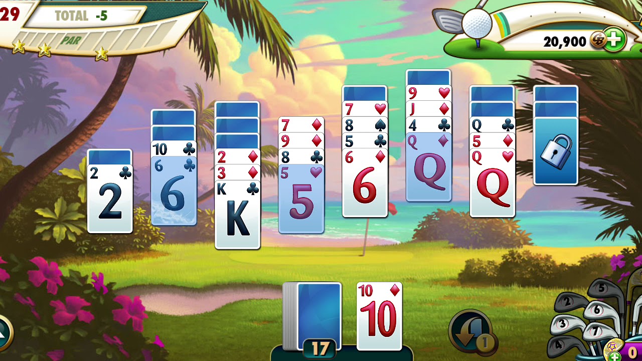 Fairway Solitraire Card Game. #big_fish_game level 3 - YouTube