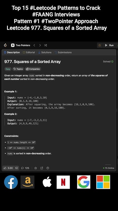 Top 15 #Leetcode Patterns to Crack #FAANG Interviews #coding #shorts # ...
