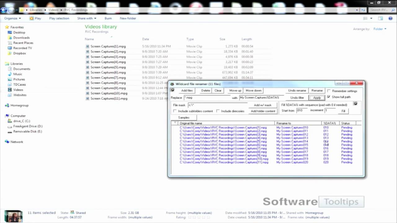 Wildcard File Renamer Tutorial - YouTube