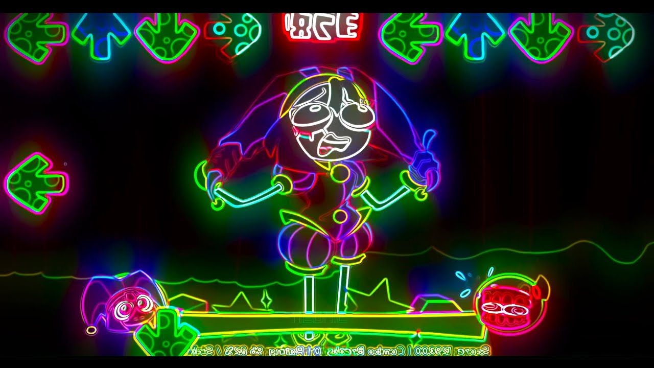 fnf neon The Amazing Digital Circus - YouTube