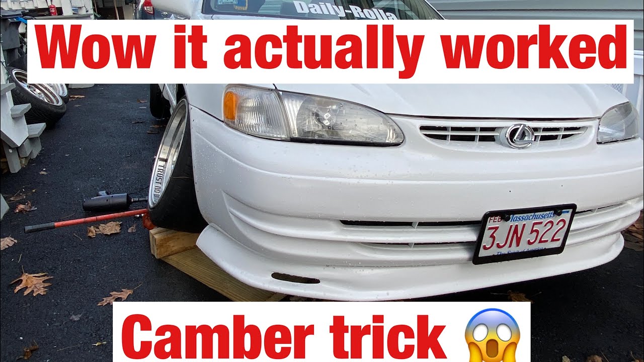 How to get camber in any car/ 98 corolla gets camber . Part 1 - YouTube