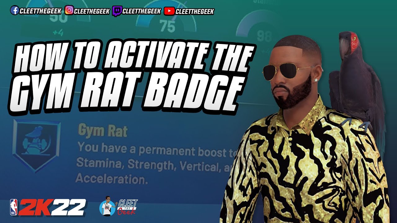 NBA2k22 (Current Gen) - How to Activate the Gym Rat Badge (On All ...