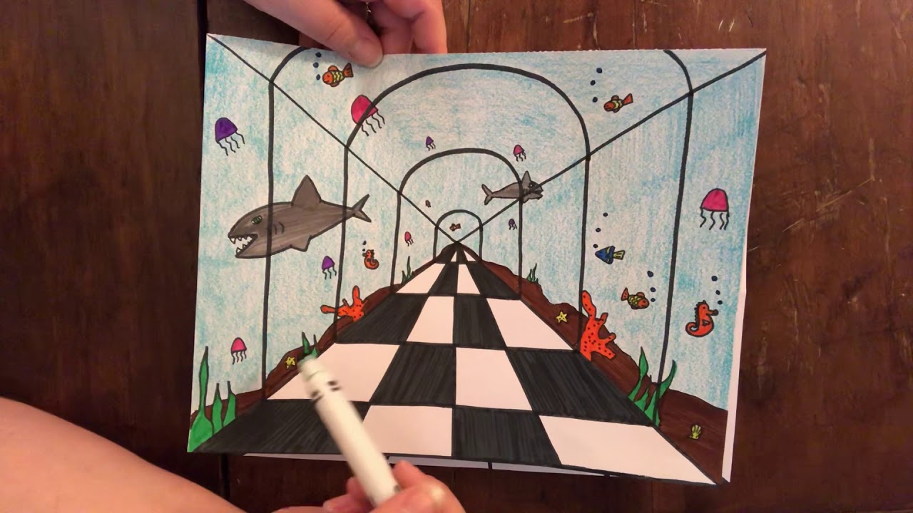 Perspective Aquarium Drawings - YouTube