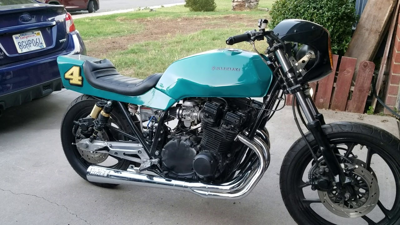 1983 Suzuki Gs1100e. New Vance and hines - YouTube