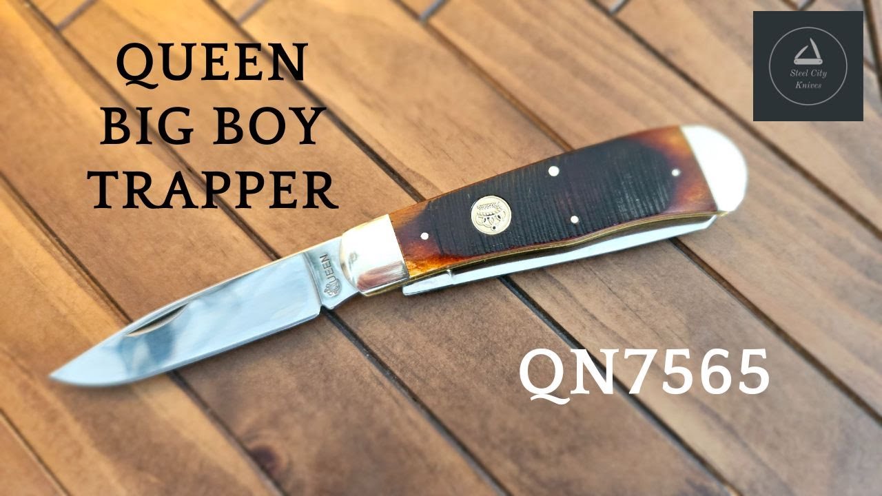 Queen BIG boy trapper QN7565 #edc #pocketknife #traditional - YouTube
