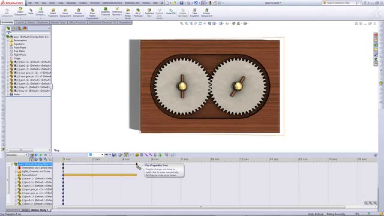 SolidWorks Motion: Part 3 - Motors - YouTube