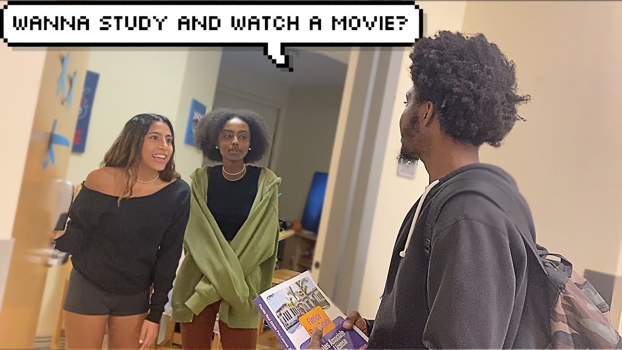 ASKING RANDOM COLLEGE GIRLS TO BE MY "STUDY BUDDY"! - YouTube