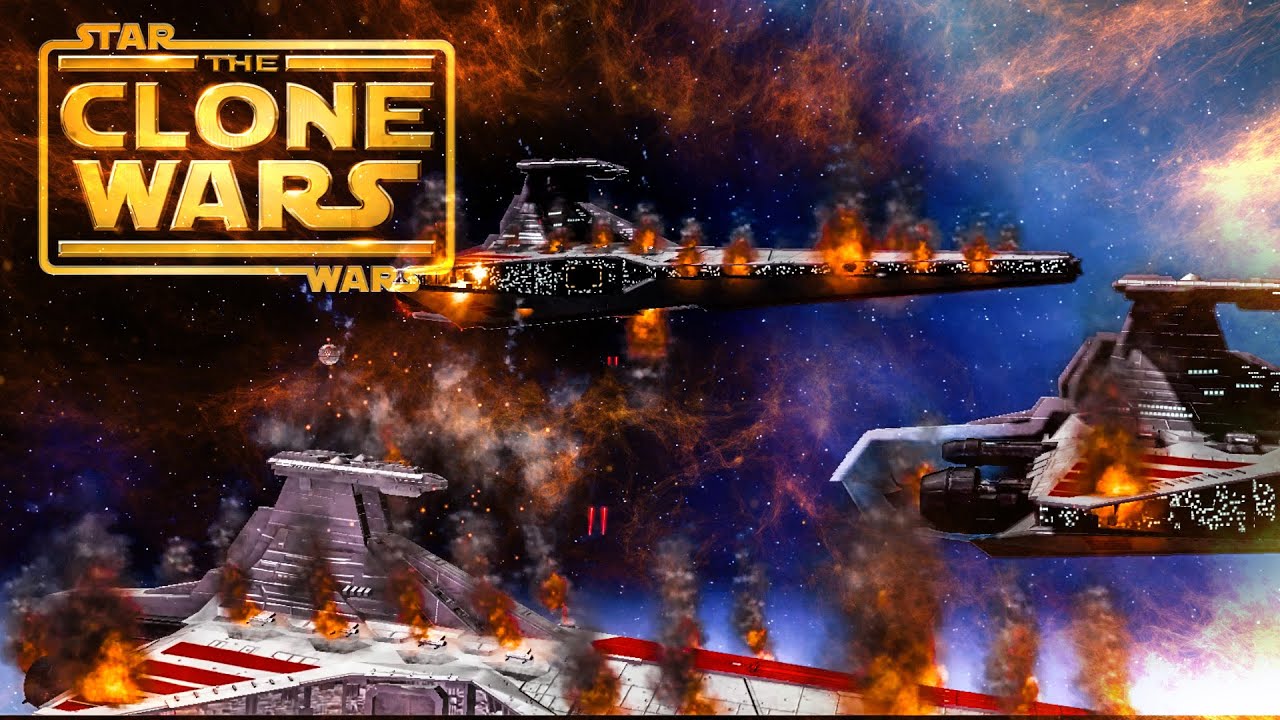 Star Wars the Clone Wars - Massive Epic Space Battle! (Cinematic ...