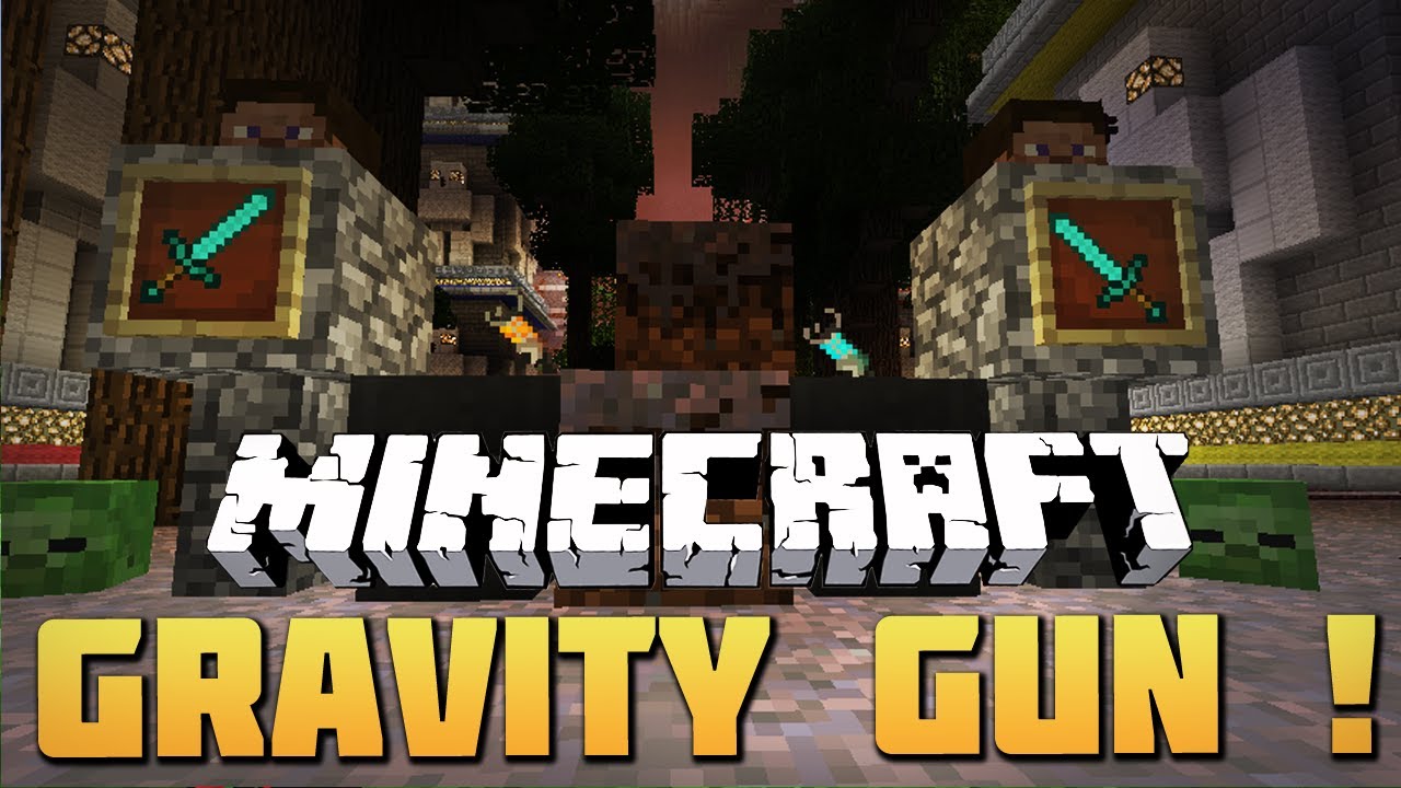 Minecraft Mody - GRAVITY GUN 1.4.5 ! (Grawitacyjna Broń !) - YouTube