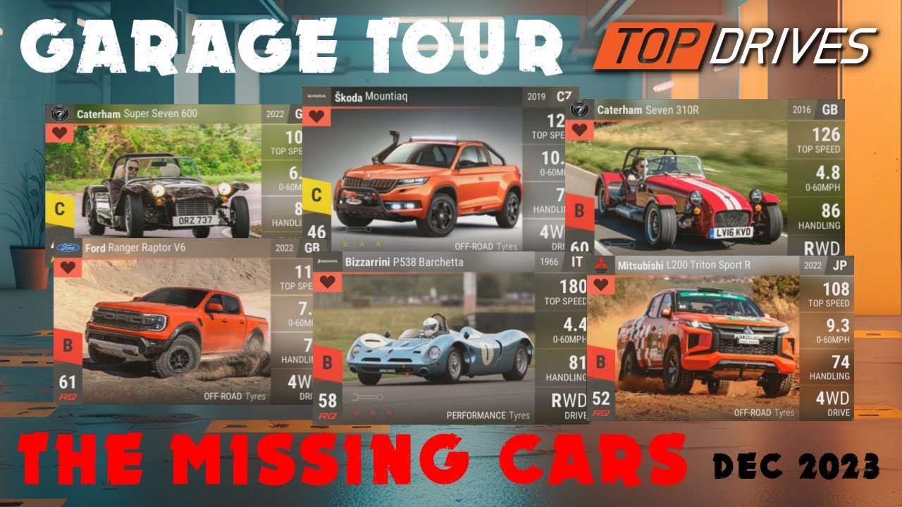 Top Drives Garage - Missing Cars in December 2023 - YouTube