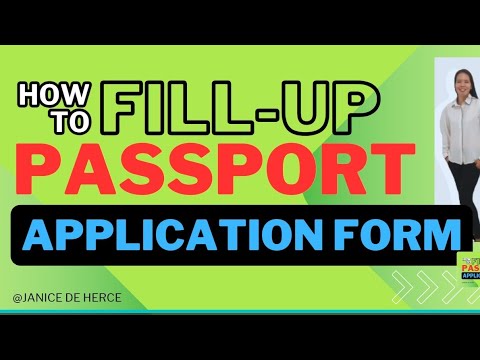Paano mag fill-up ng Passport Form - YouTube