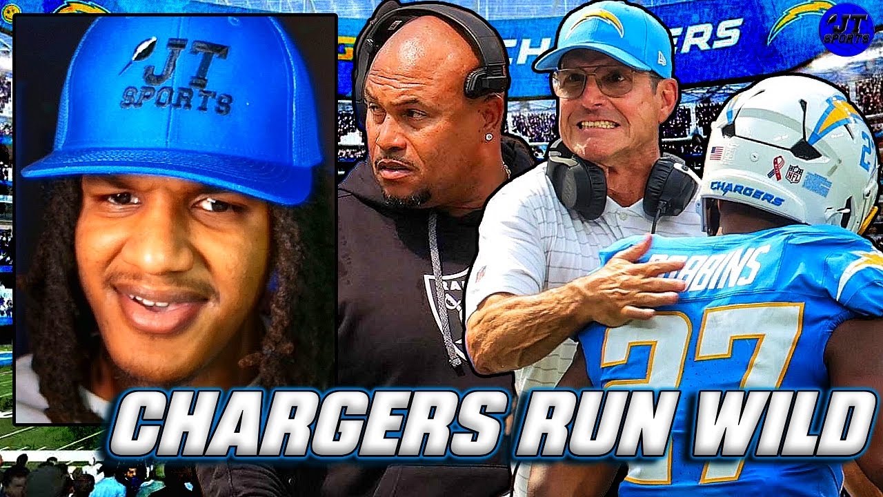 JT Reacts To The Chargers RUNNING OVER The Raiders - NFL Week 1 - YouTube