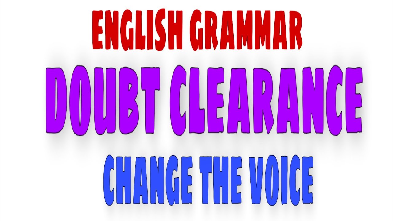Doubt clearance of change the voice - YouTube