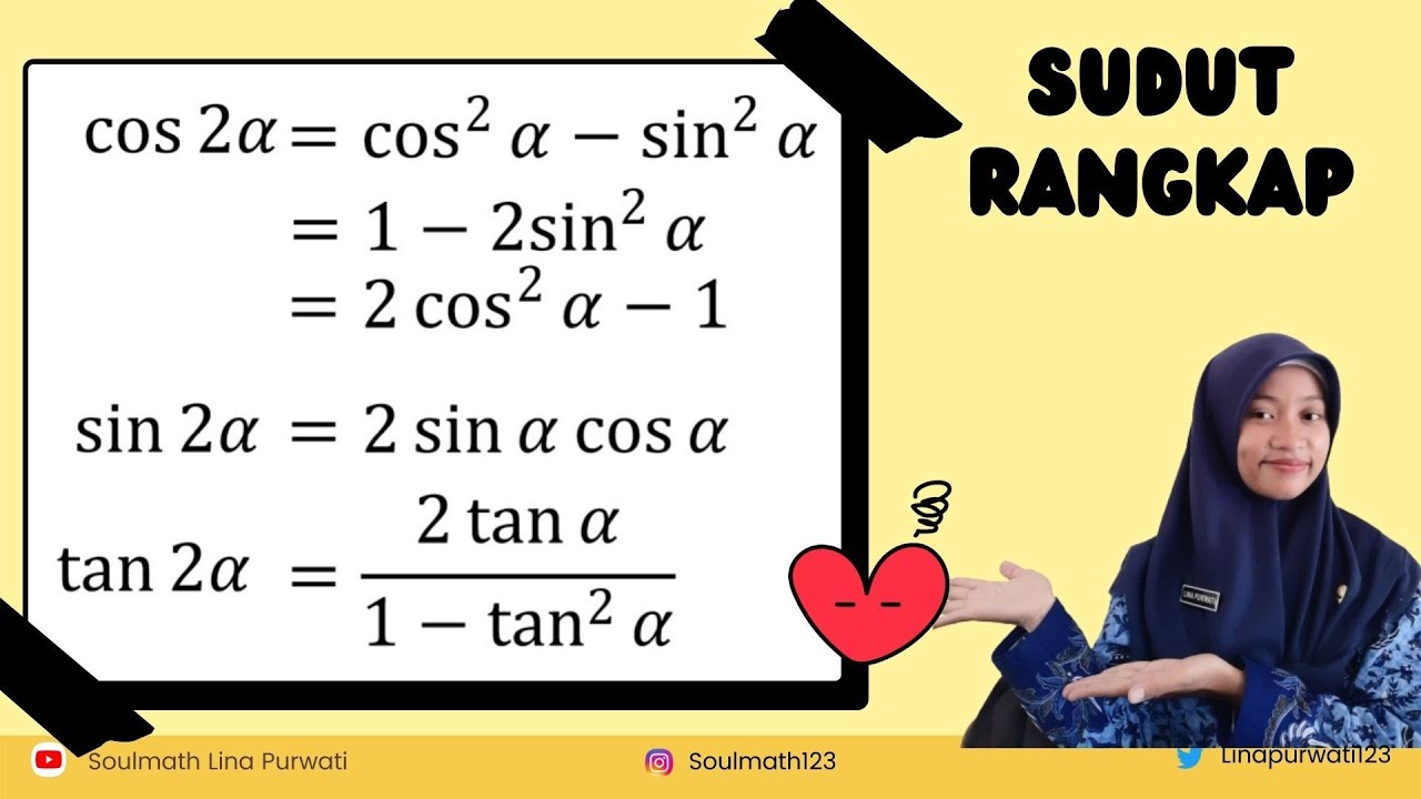 Rumus Trigonometri Sudut Rangkap | Dari Mana Sudut sin2A, cos2A, tan2A ...