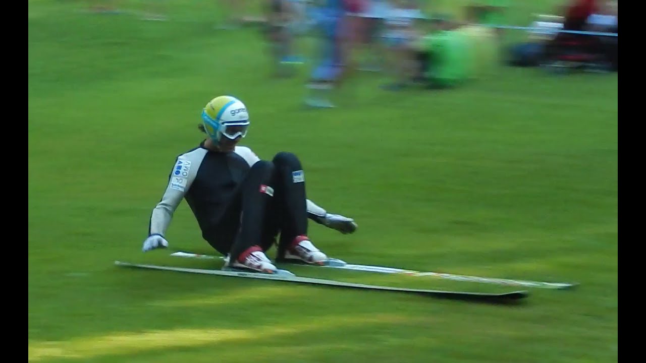 Primož Peterka SLO - revija skokov Mostec 2015 - YouTube