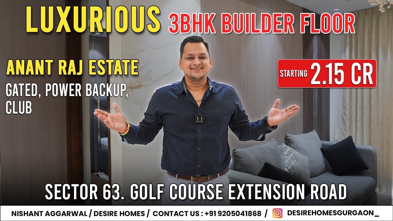 Anant Raj Estate: 3BHK Luxury Builder Floors in Sector 63 | Starting ₹2 ...