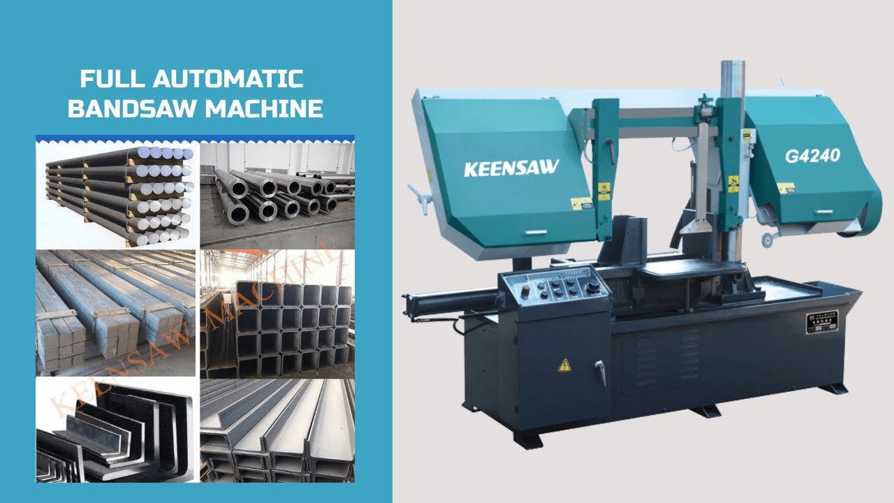 G4242 semi automatic band saw machine square bar cutting metal cutting ...
