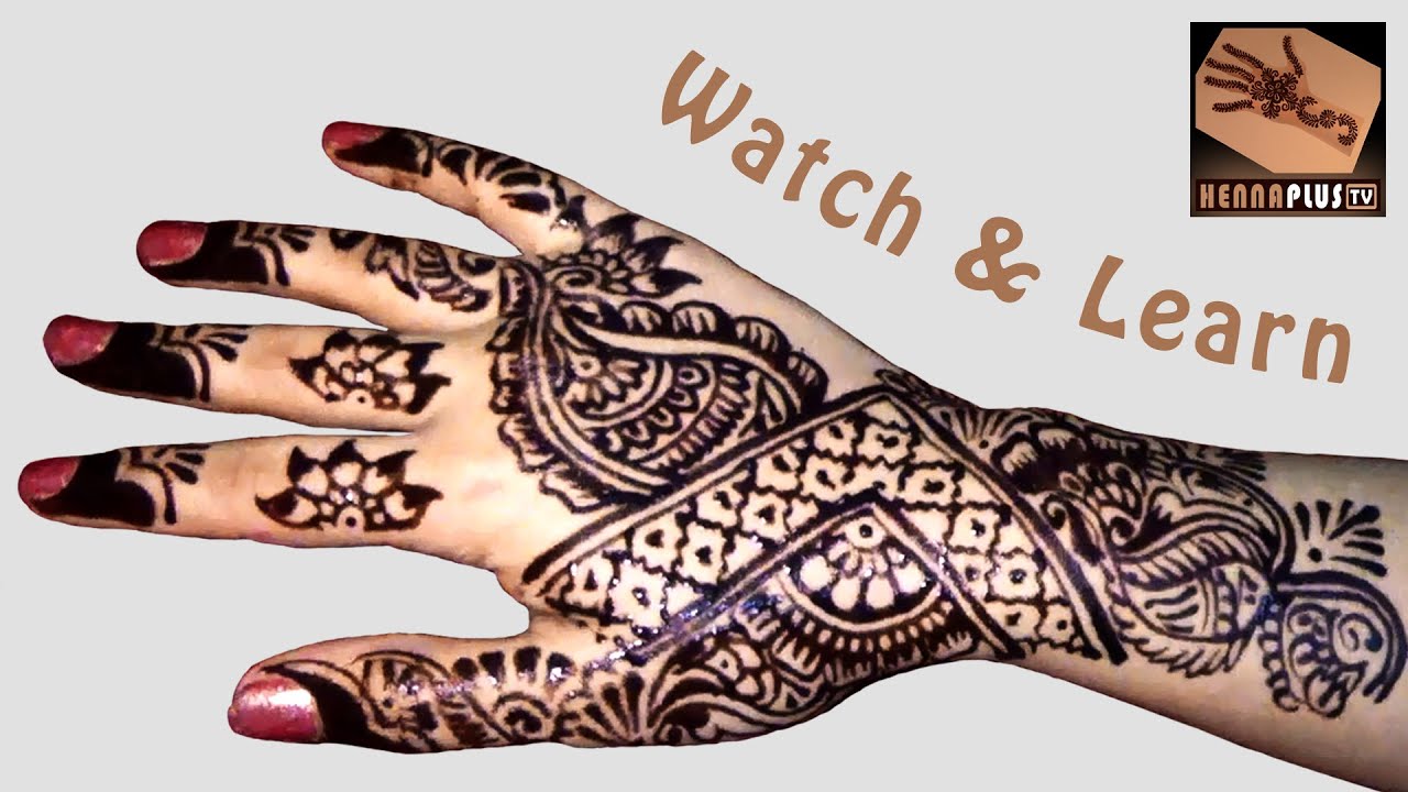Beautiful Henna Design on Hand | Watch and Learn - YouTube