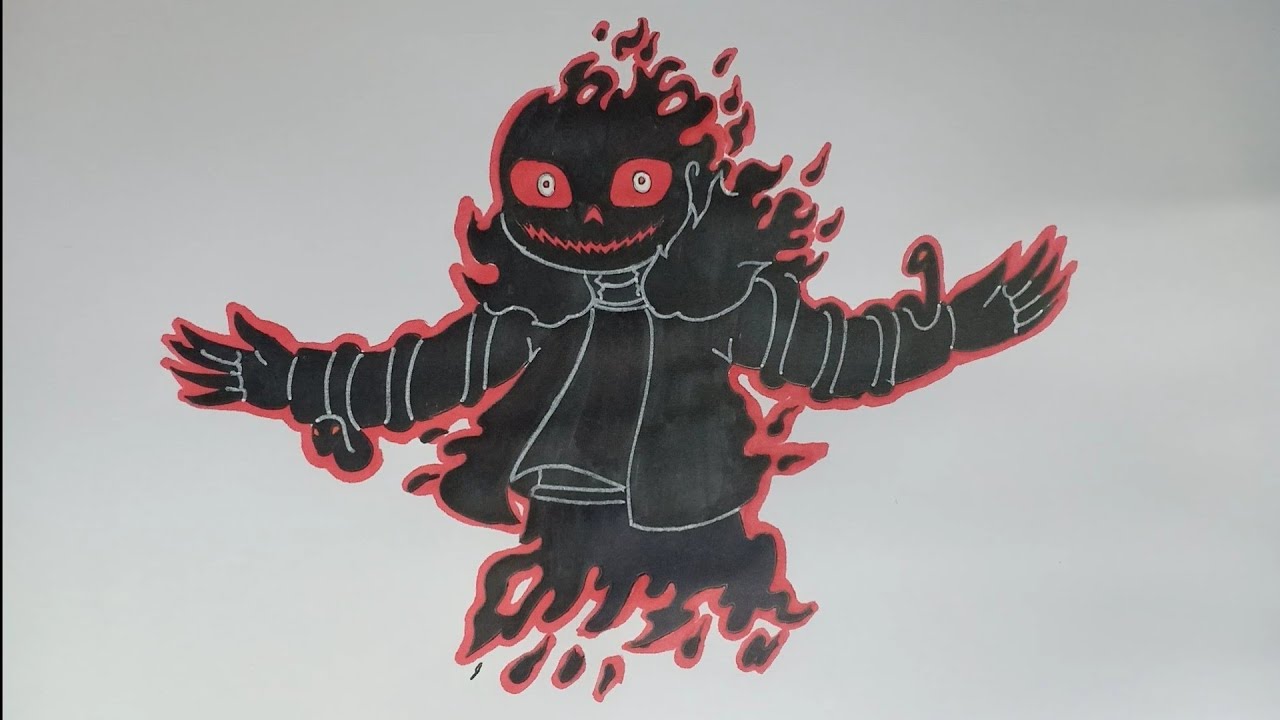 How To Draw Hate Sans Cách vẽ Sans Thật Dễ và đơn giản - YouTube