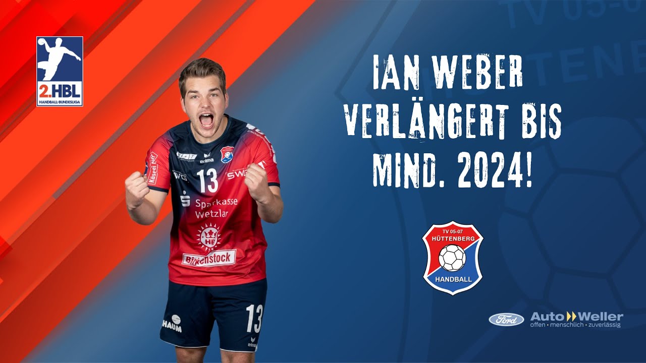 Ian Weber verlängert bis 2024 beim TV Hüttenberg💙🤍 ️ - YouTube
