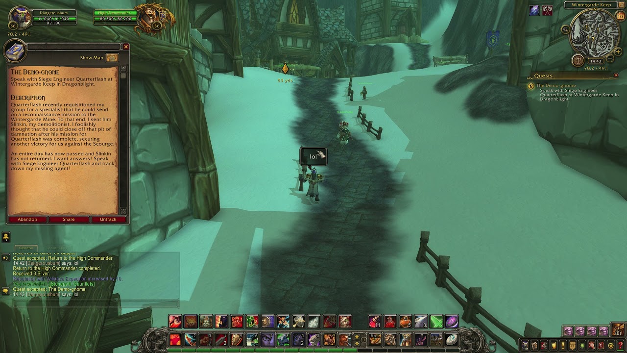 World of Warcraft: The Demo-gnome - Quest ID 12275 (Gameplay ...