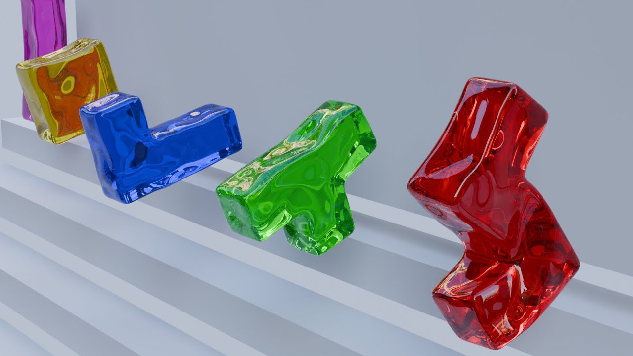 Jello fall | Softbody simulation V9 - YouTube