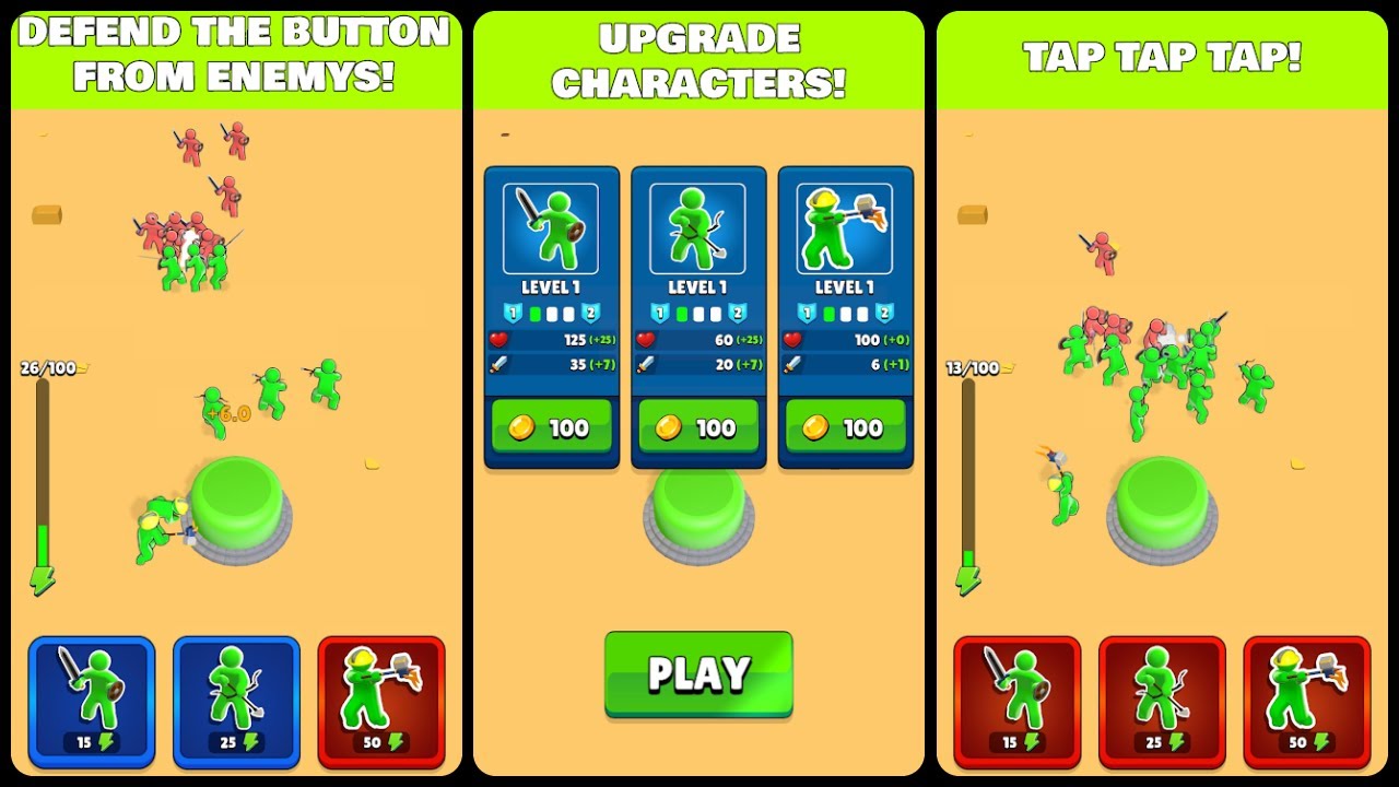 Defend The Button Game All Mobile Video Gameplay Apk - YouTube