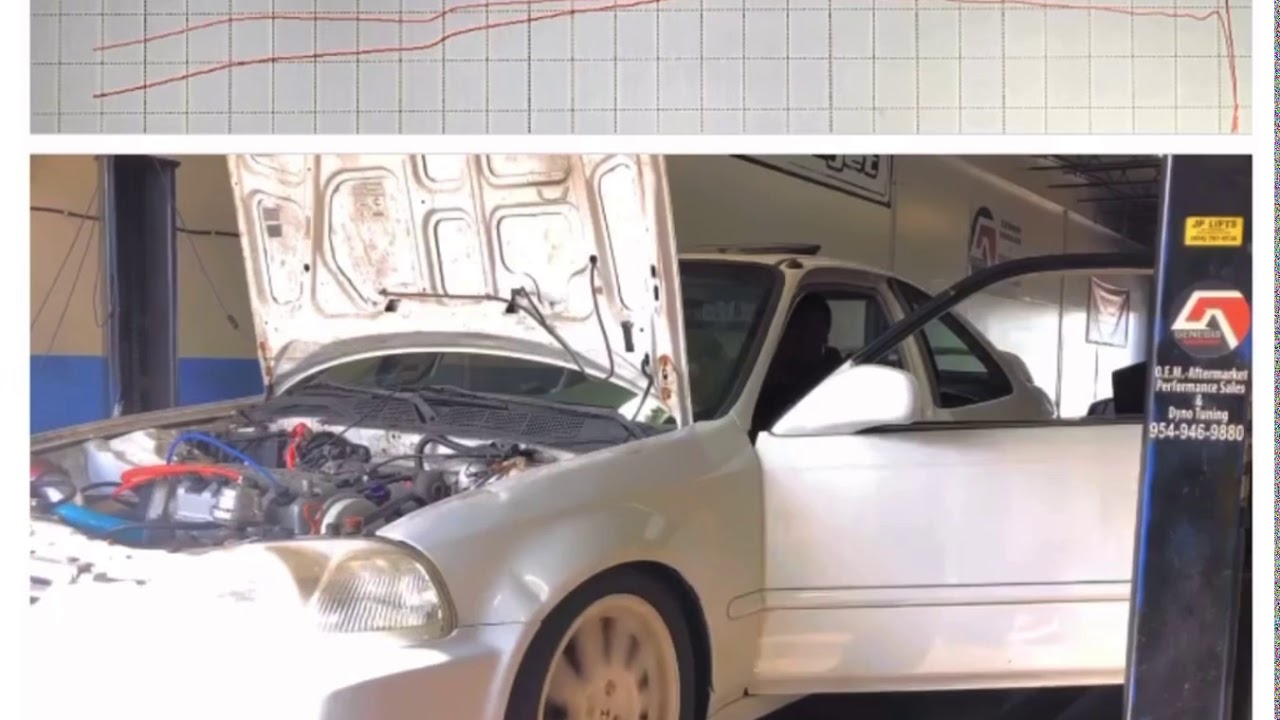 Stock boosted D16Y5 making 195whp / 166wtq tuned by Eddie of Genesis ...
