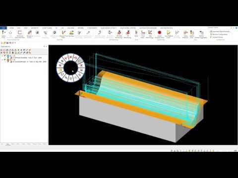 Alphacam - Roughing and Parallel - Sample Machining #1 - YouTube