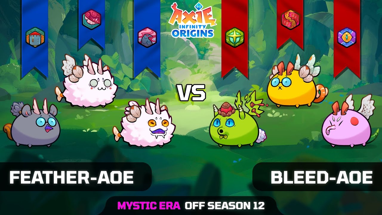 FEATHER-AOE vs BLEED-AOE | PRESEASON 12 | AXIE INFINITY ORIGINS - YouTube