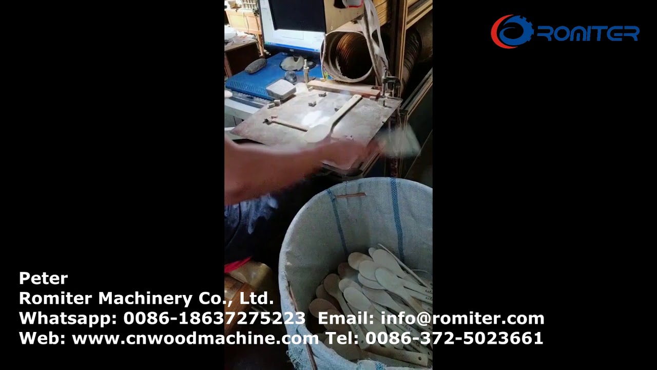 Automatic Wooden Spoon Laser Branding Machine - YouTube