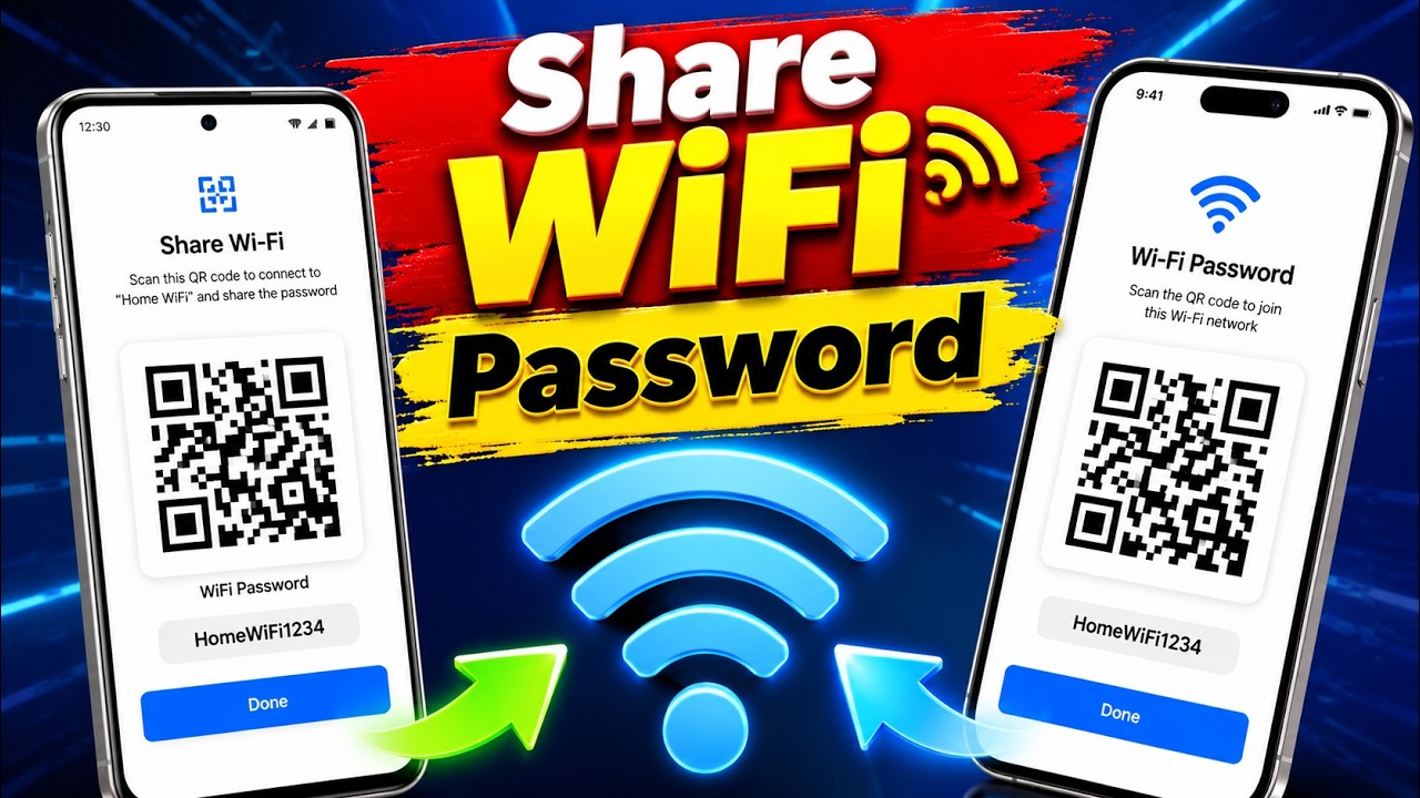 How to Share Wi-Fi with friends using a QR code | Share Wi-Fi password ...