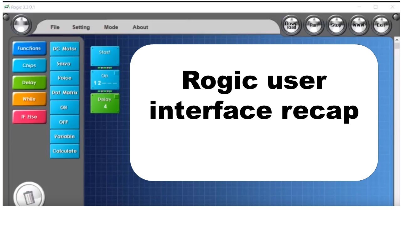 Rogic user interface recap - YouTube