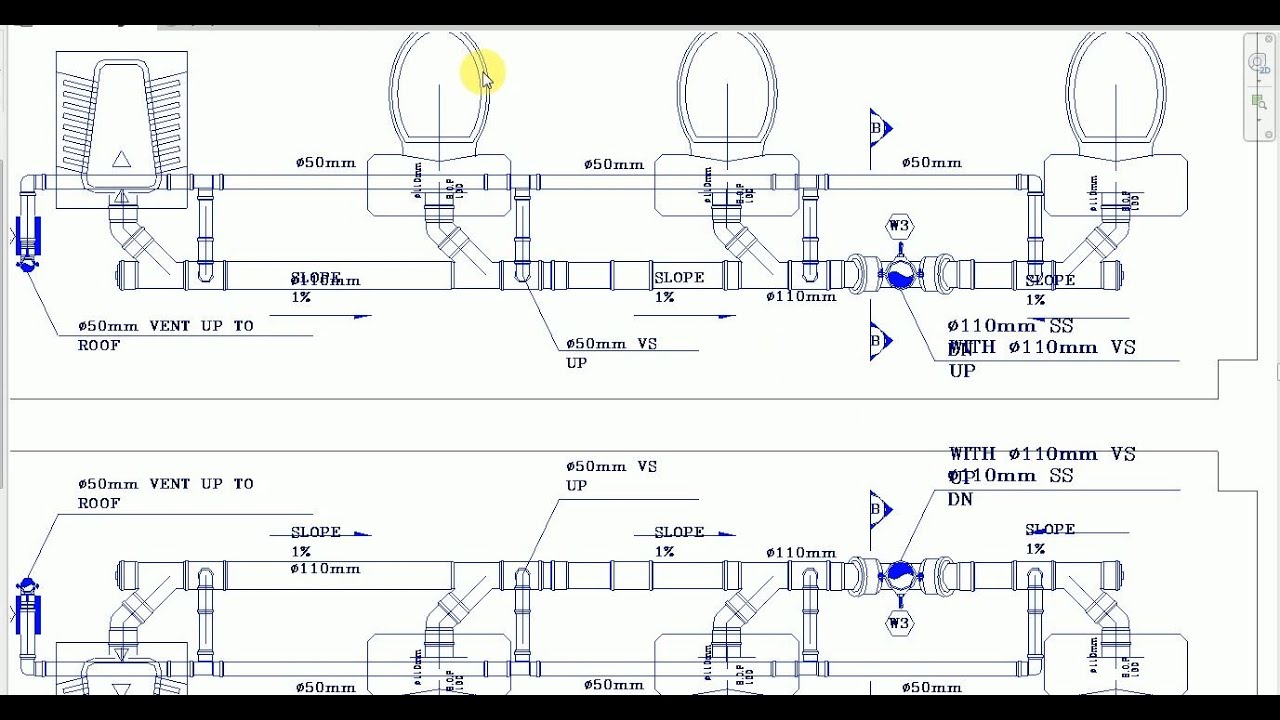 Complete Revit Plumbing Project from AutoCAD Drawing to Revit Plumbing ...
