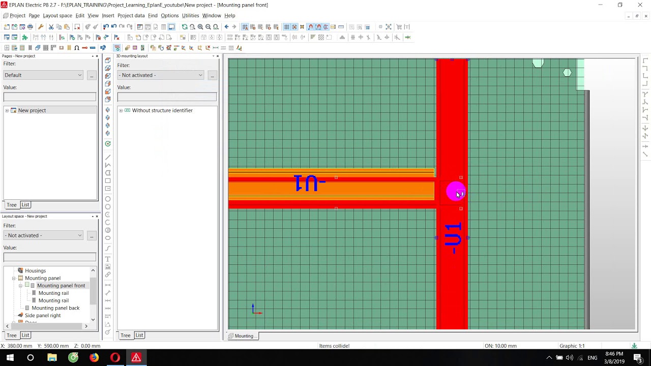 EPLAN Pro Panel | Checking and Positioning Aids - YouTube
