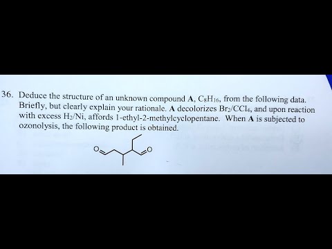 [Chemistry] Deduce the structure of an unknown compound A, C8H16, from ...