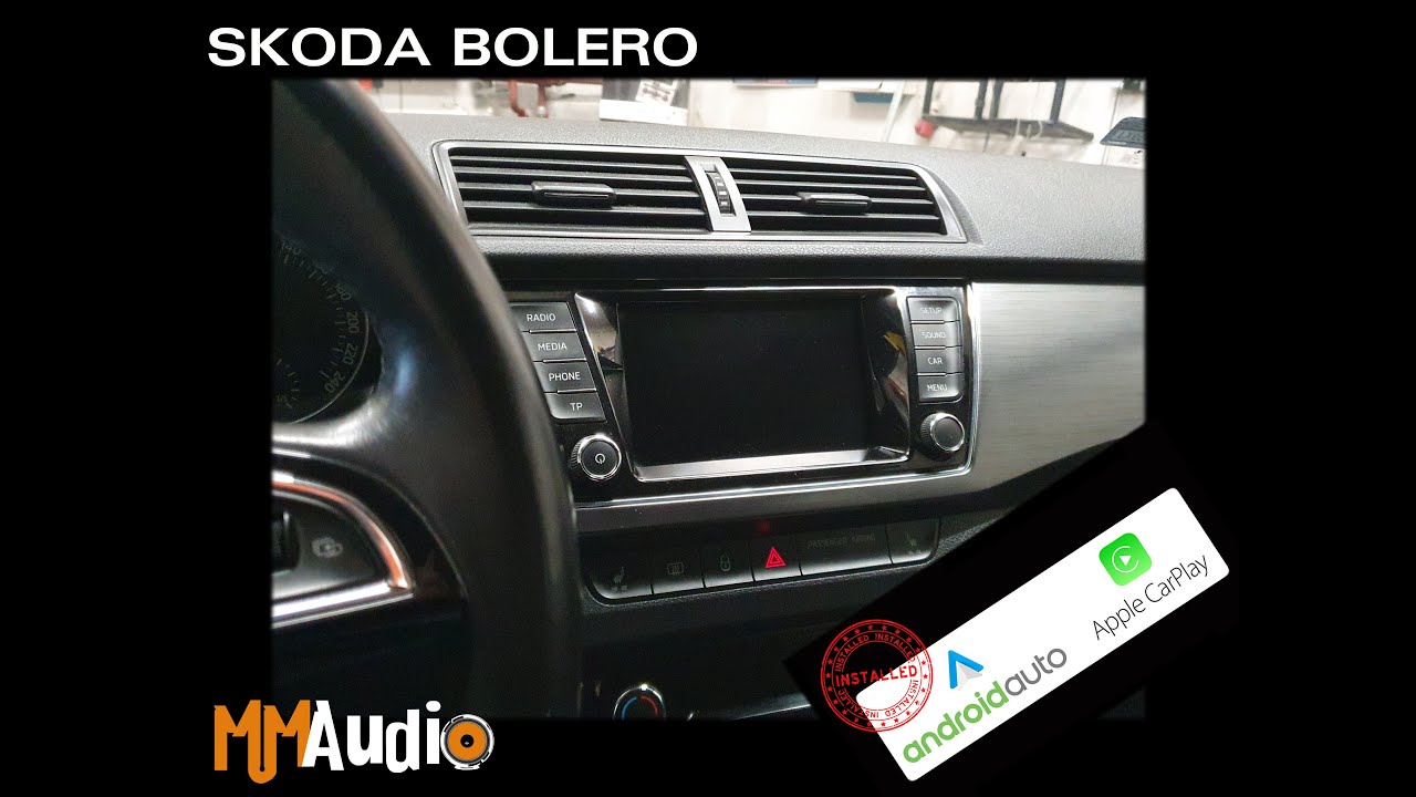 Skoda Bolero radio - Android Auto & Carplay - Fabia III - YouTube