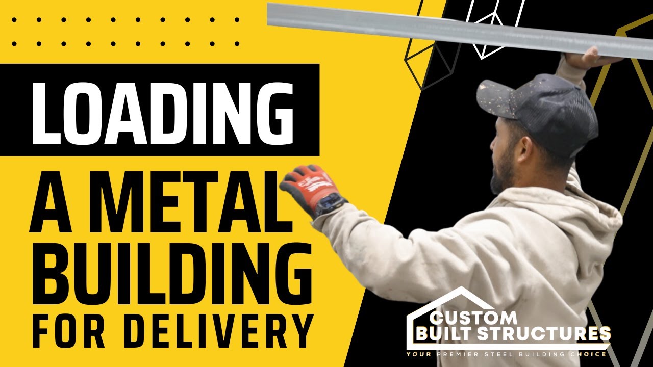 Loading A Metal Building For Delivery, Built by Custom Built Structures ...